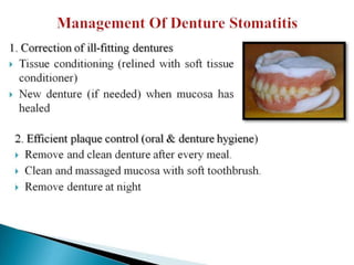 Post insertion problems in complete denture 2 tissue response | PPT
