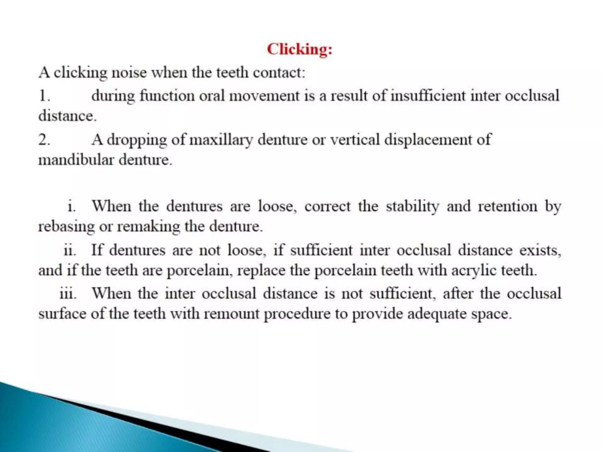 Post Insertion Problems In Complete Denture Part I PPTX Post Insertion Problems In Complete Denture Part I PPTX