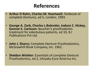 Post insertion problems in complete dentures | PPTX