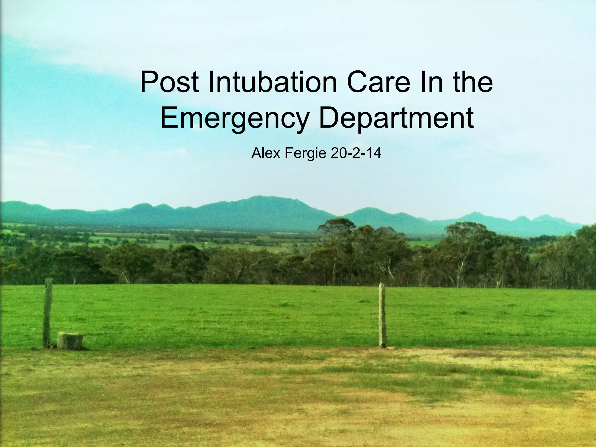 Post intubation care | PPT