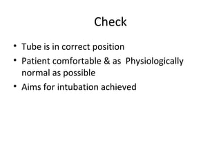 Post-Intubation Management | PPT