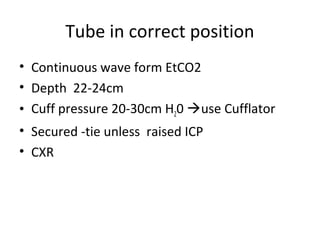 Post-Intubation Management | PPT