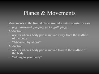 Anatomical Postion and plane (Biomechanics) | PPT