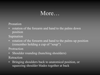Anatomical Postion and plane (Biomechanics) | PPT