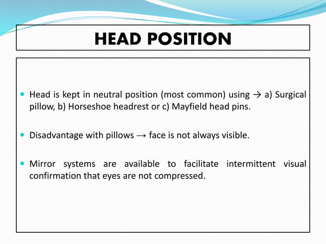 Postioning in Cranial Surgery | PPT