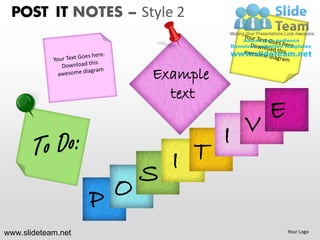 Post it notes design 2 powerpoint presentation slides. | PPT