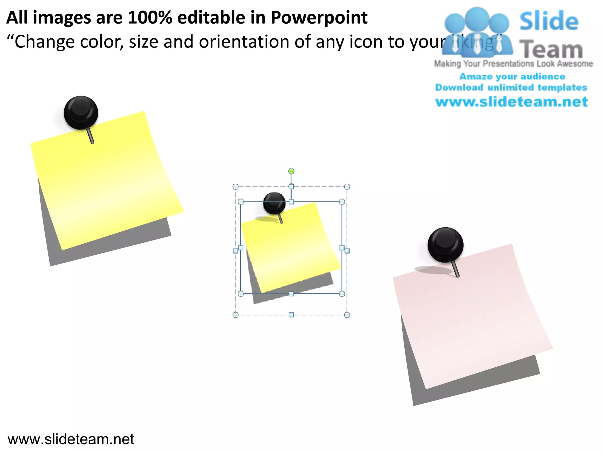 Post it notes design 3 powerpoint ppt templates. | PPT