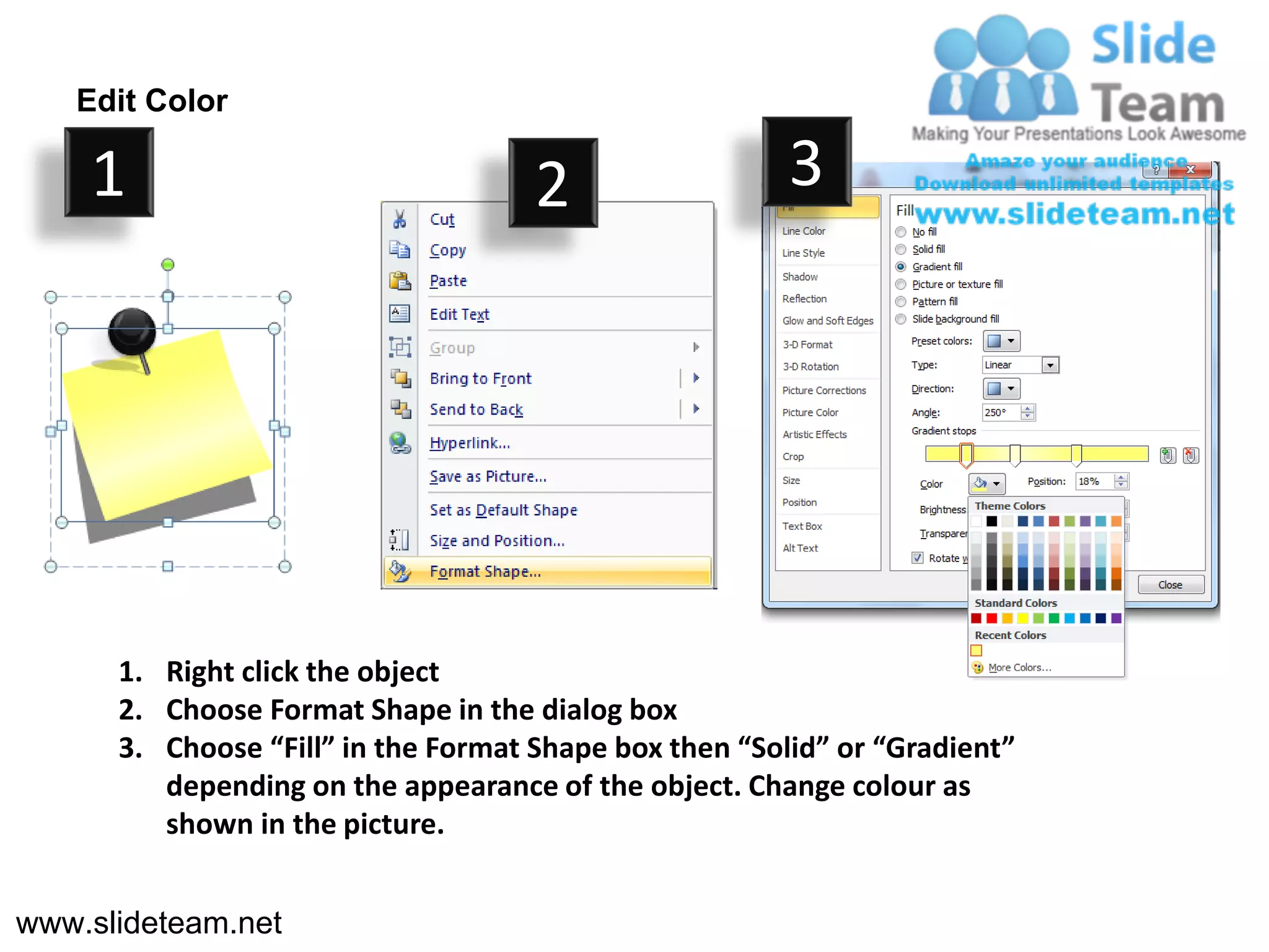Post it notes design 4 powerpoint ppt templates. | PPT