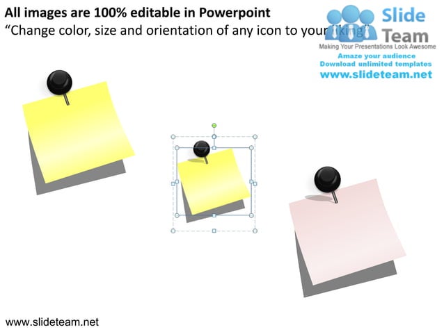 Post it notes design 4 powerpoint ppt templates. | PPT