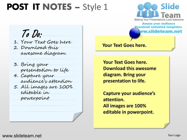 Post it notes on blackboards design 1 powerpoint presentation templates ...