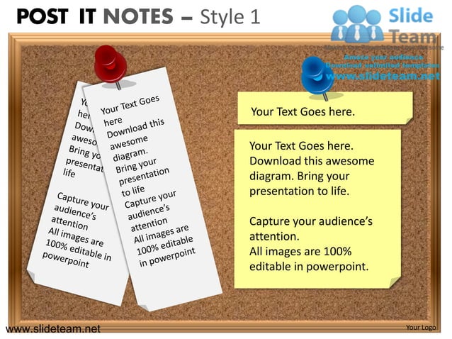 Post it notes on blackboards design 1 powerpoint presentation templates ...