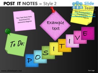 Post it notes pinned on board design 2 powerpoint presentation ...