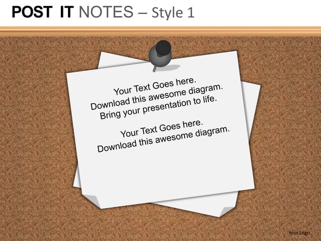 Post it notes style 1 powerpoint presentation templates | PPT