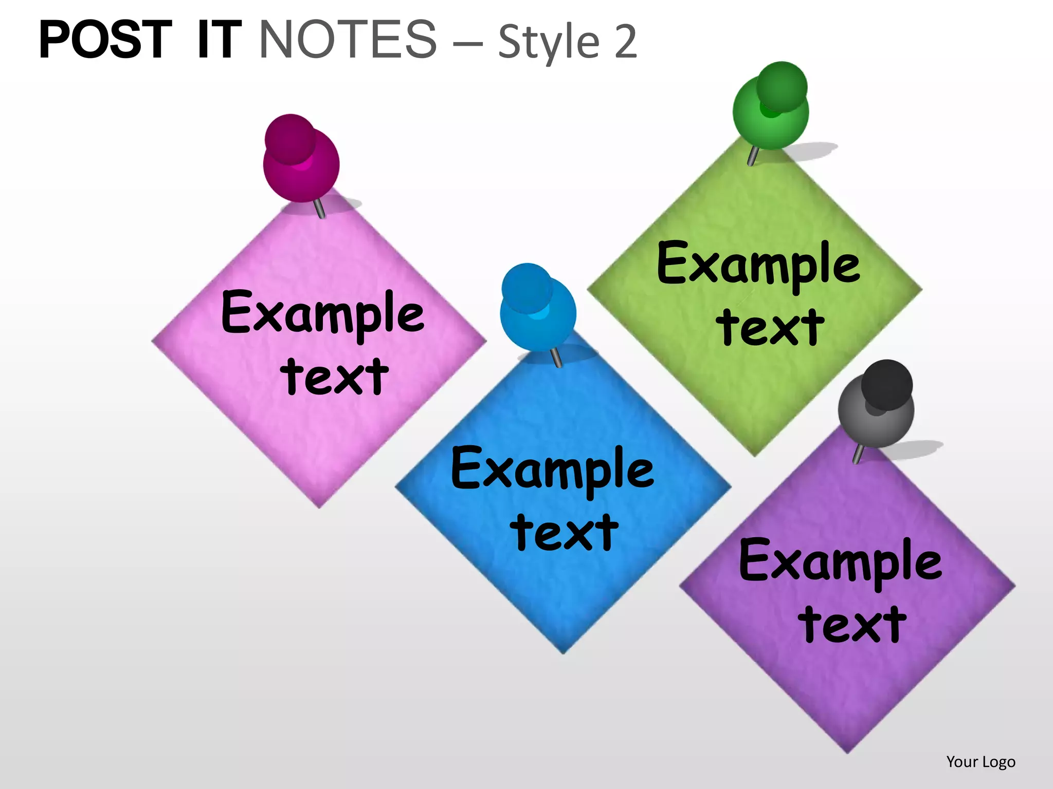 Post it notes style 2 powerpoint presentation templates | PPTX