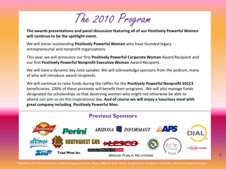 Postively Powerful Sponsor Invitation