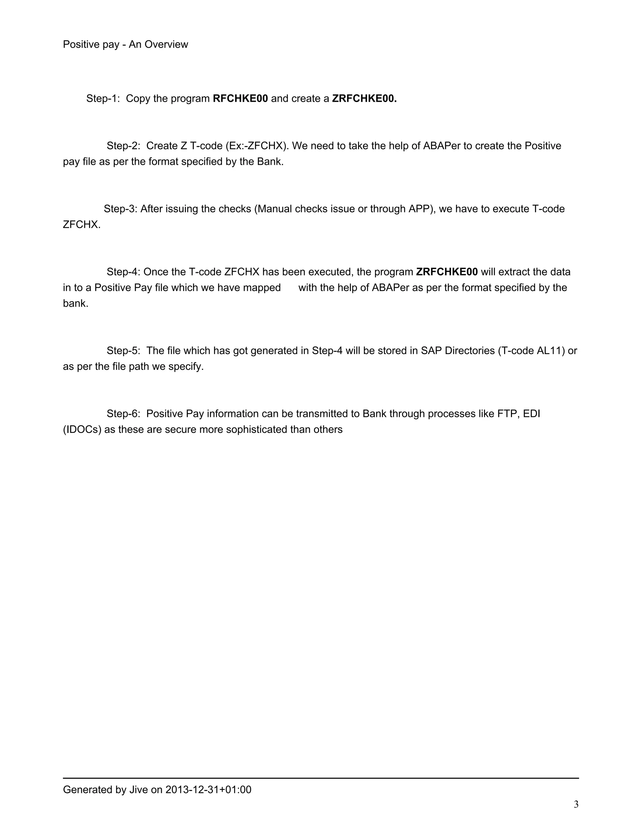 Postive pay | PDF