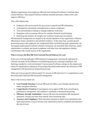 Coexsys Expense/ Payroll tracking software.docx