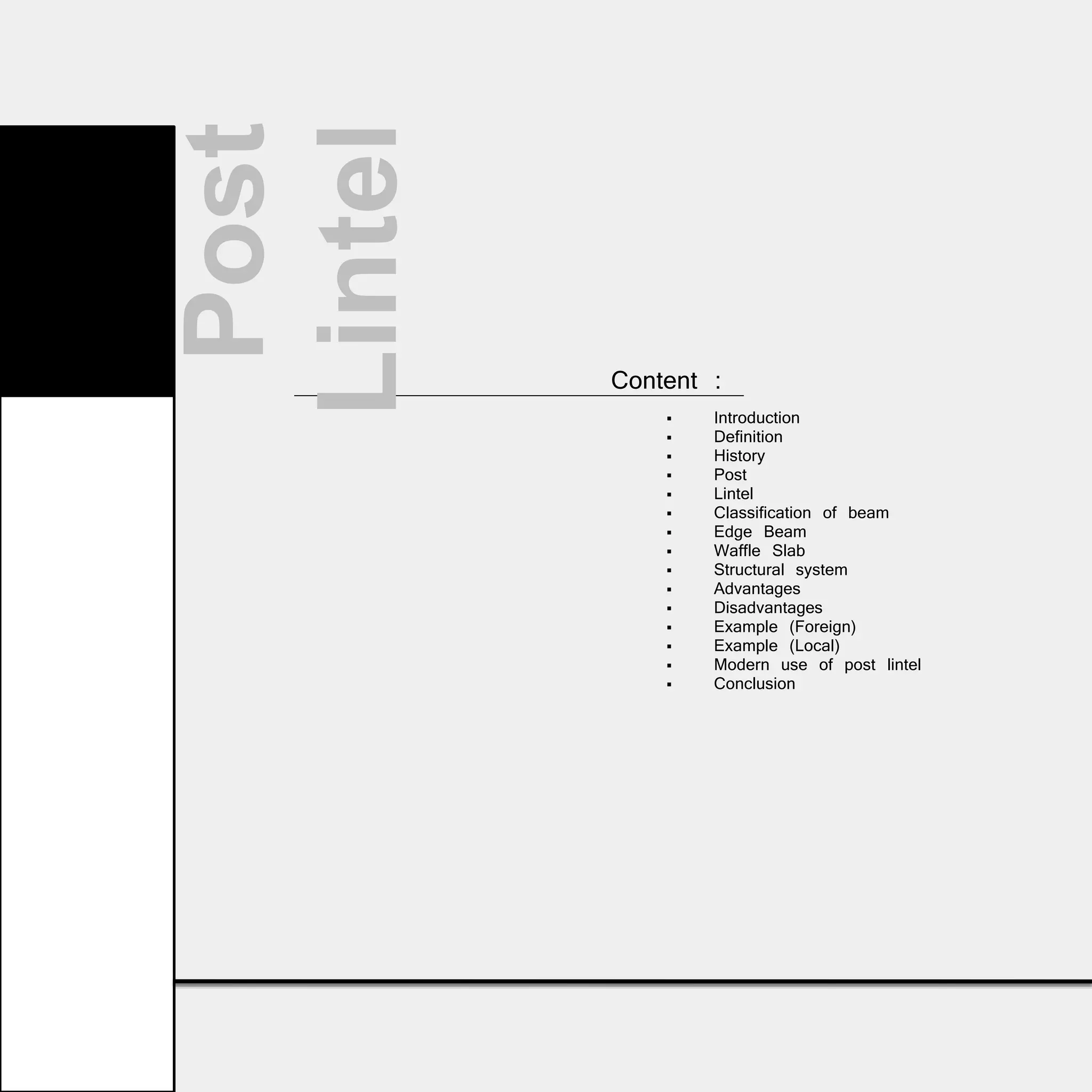 Post lintel | PDF