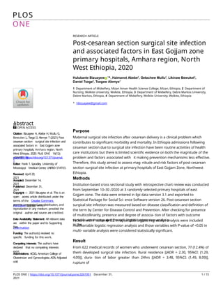 POST LSCS Surgical site wound infections | PPTX
