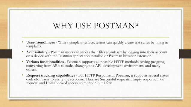 POSTMAN.pptx | Web Development | Internet