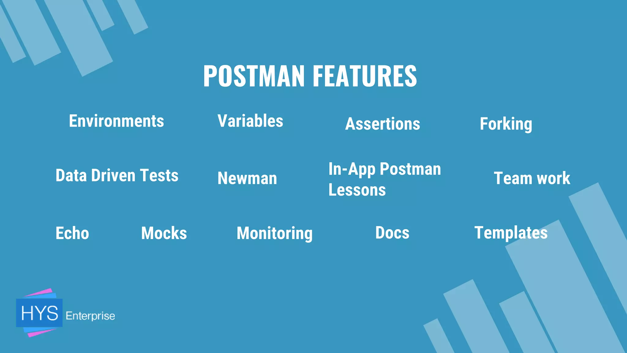 Postman. From simple API test to end to end scenario | PPT