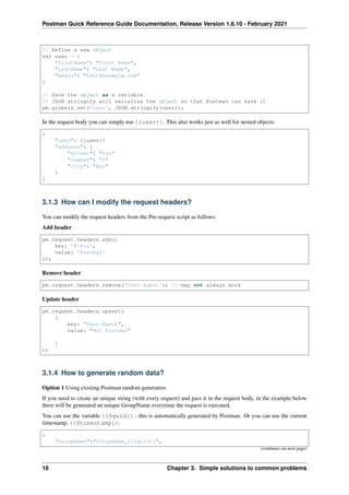 Postman quick-reference-guide 2021 | PDF