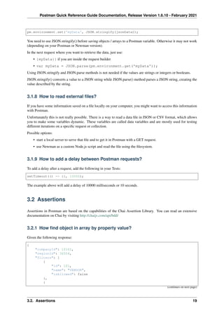 Postman quick-reference-guide 2021 | PDF
