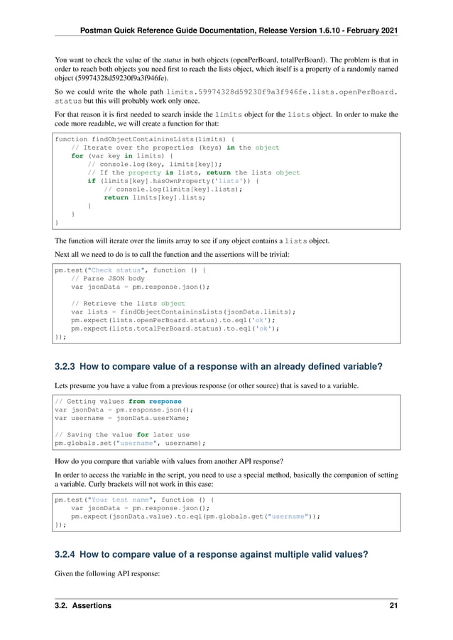 Postman quick-reference-guide 2021 | PDF