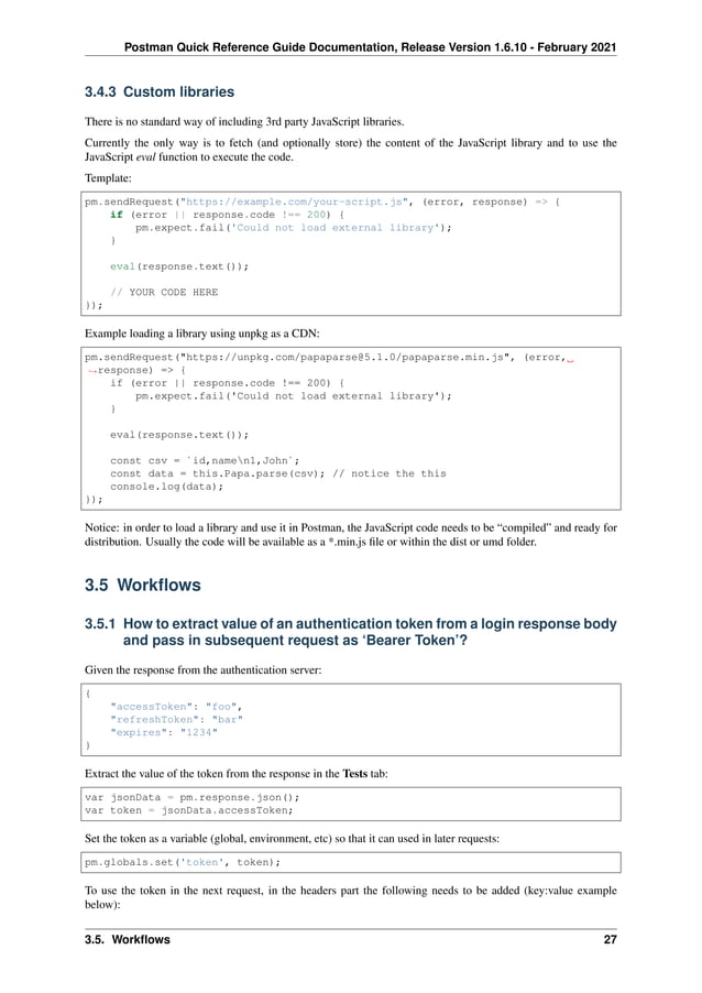 Postman quick-reference-guide 2021 | PDF