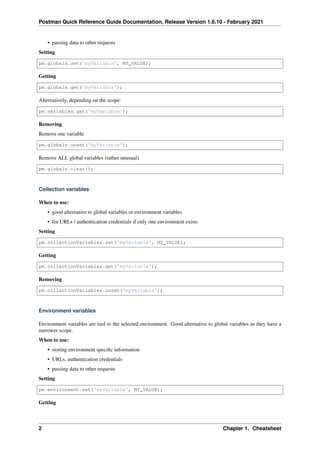 Postman quick-reference-guide 2021 | PDF