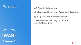 API Security with Postman and Qualys | PDF