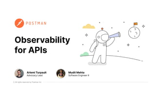 Postman Intergalactic - API Observability | PPT