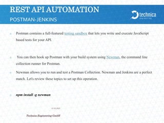 PostMan and Jenkins RestApi Automation.pptx