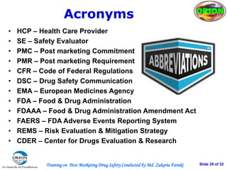 Post Marketing Drug Safety & Pharmacovigilance | PDF