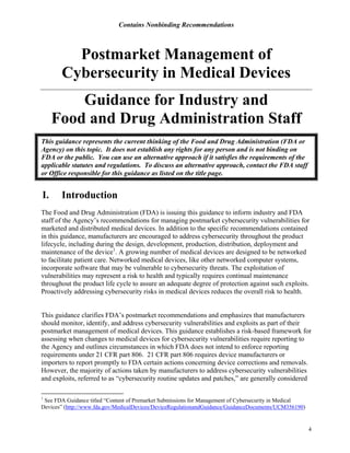 Dr Dev Kambhampati | Postmarket management of cybersecurity in medical ...