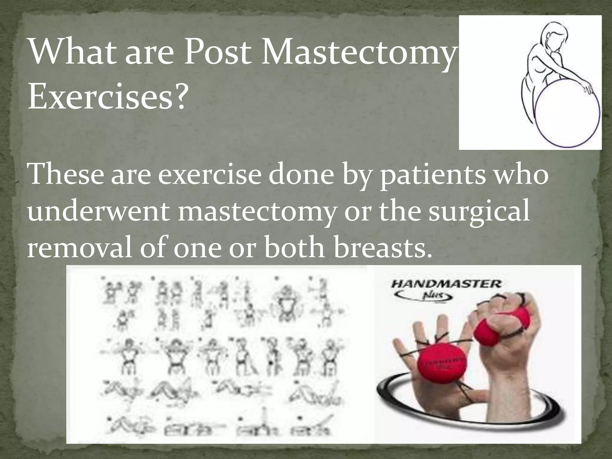 Post mastectomy exercise | PPTX