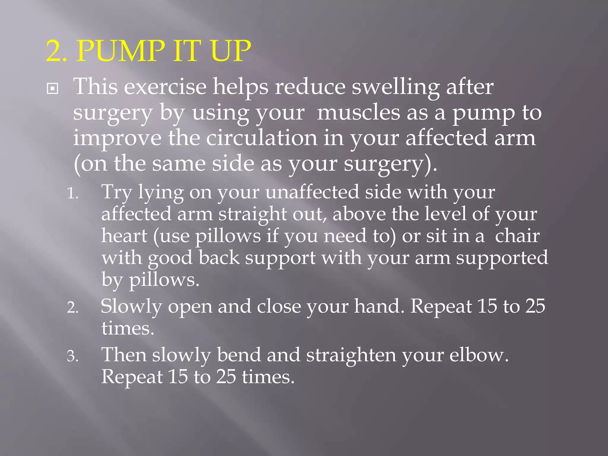 Post mastectomy exercises | PPTX