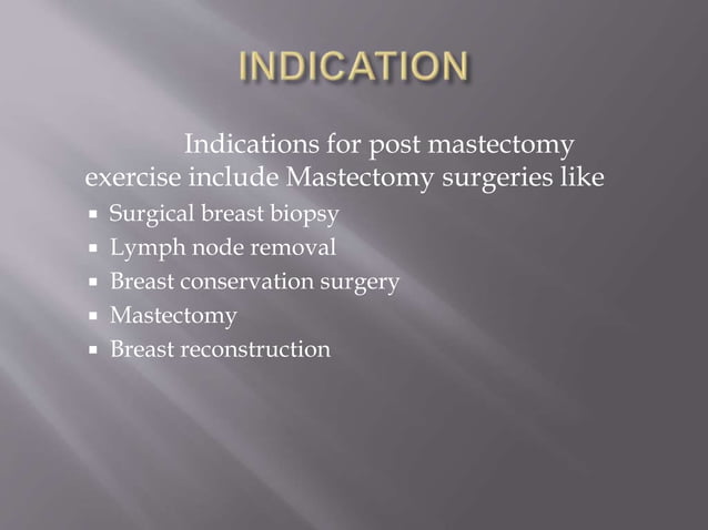 Post mastectomy exercises | PPTX | Lung and Respiratory Health ...