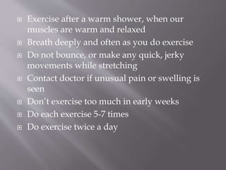 Post mastectomy exercises | PPTX