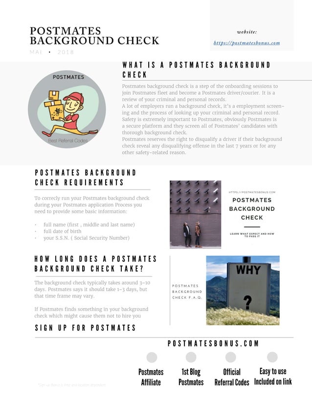 Postmates background Check | PDF