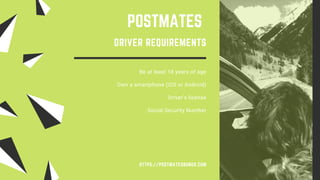 Postmates Requirements | PPT