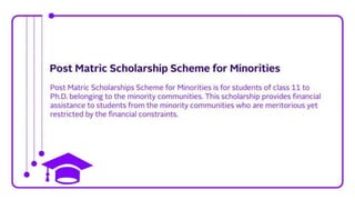Post Matric Scholarships | PPTX
