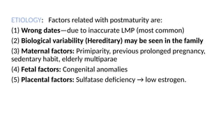 postmaturity ppt for bsc nursing students | PPTX