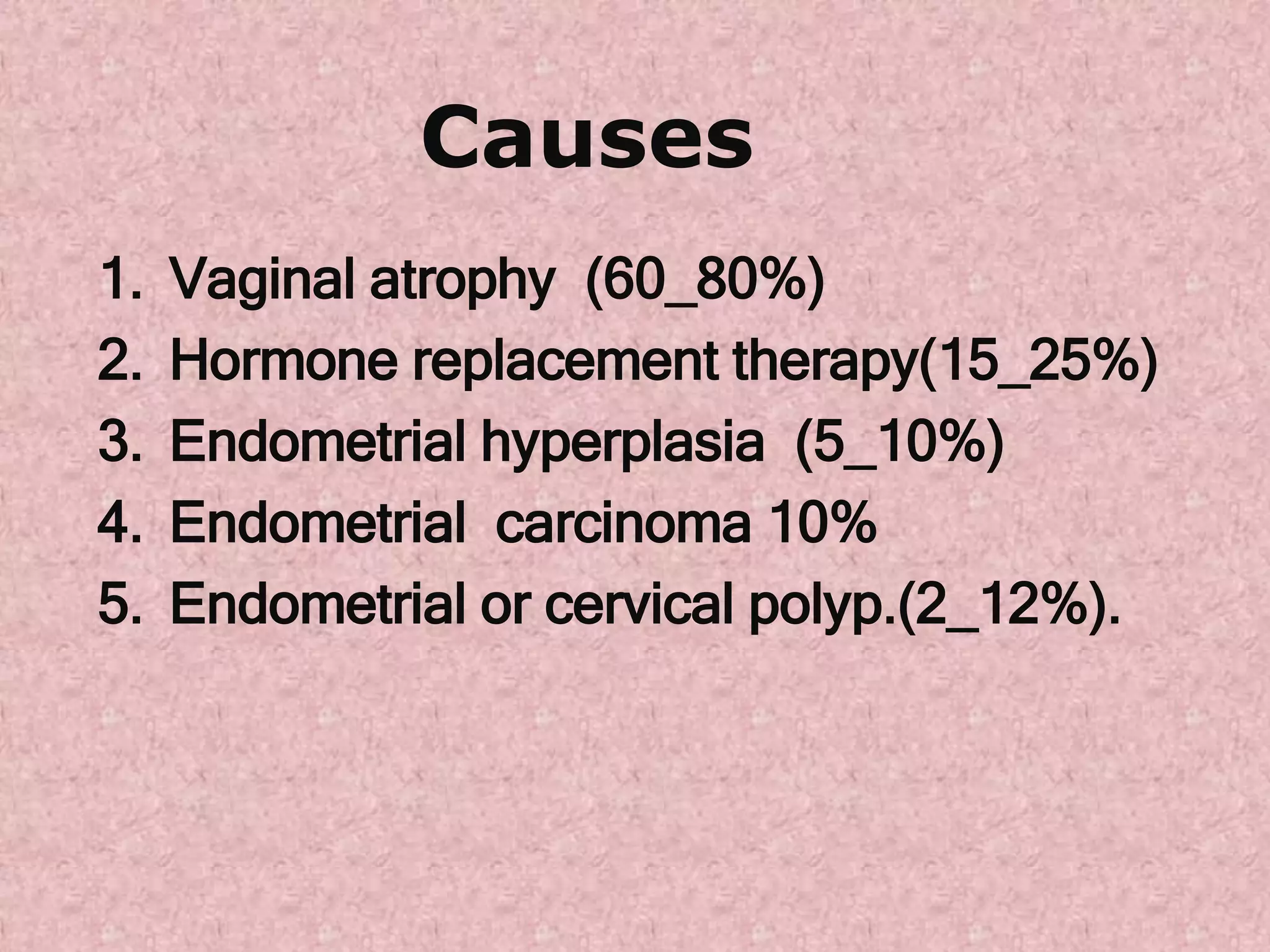 Postmenopausal bleeding | PPTX
