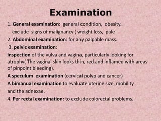 Postmenopausal bleeding | PPTX