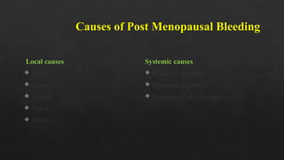 postmenopausal vaginal bleeding approach.pptx