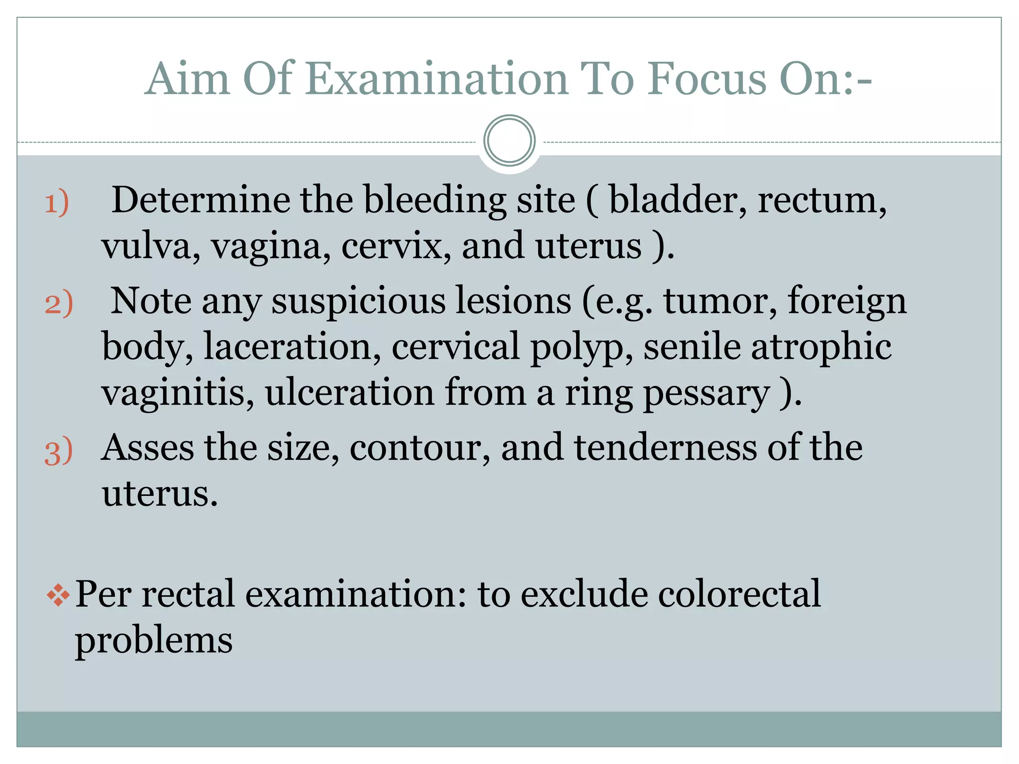 Post menopausal bleeding seminar | PPTX