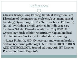 Post menopausal bleeding seminar | PPTX