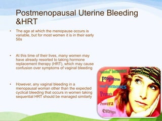Postmenopausal uterine bleeding | PPTX