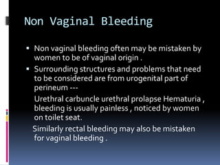 Postmenopausal vaginal bleeding | PPTX